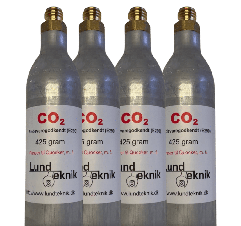 CO2 flaske, 425 gram til Quooker, 4 stk - Lund Teknik - Alt til ølbrygning